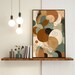 Modern Abstract Shapes in Earthy Colours Wall Art Poster, Modern Art ...