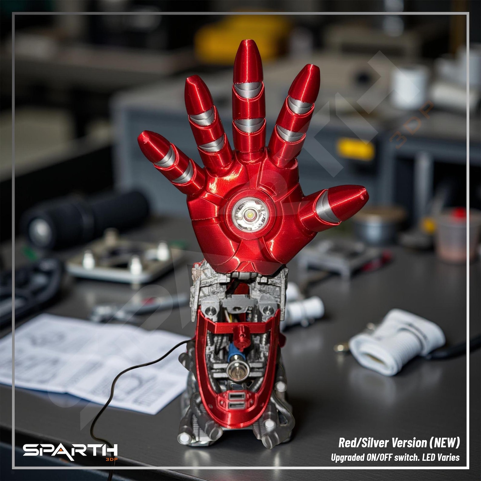 Iron Man Arm Gauntlet Display Stand | Detail Accurate, Made to Order, Movie Gift Idea - Etsy