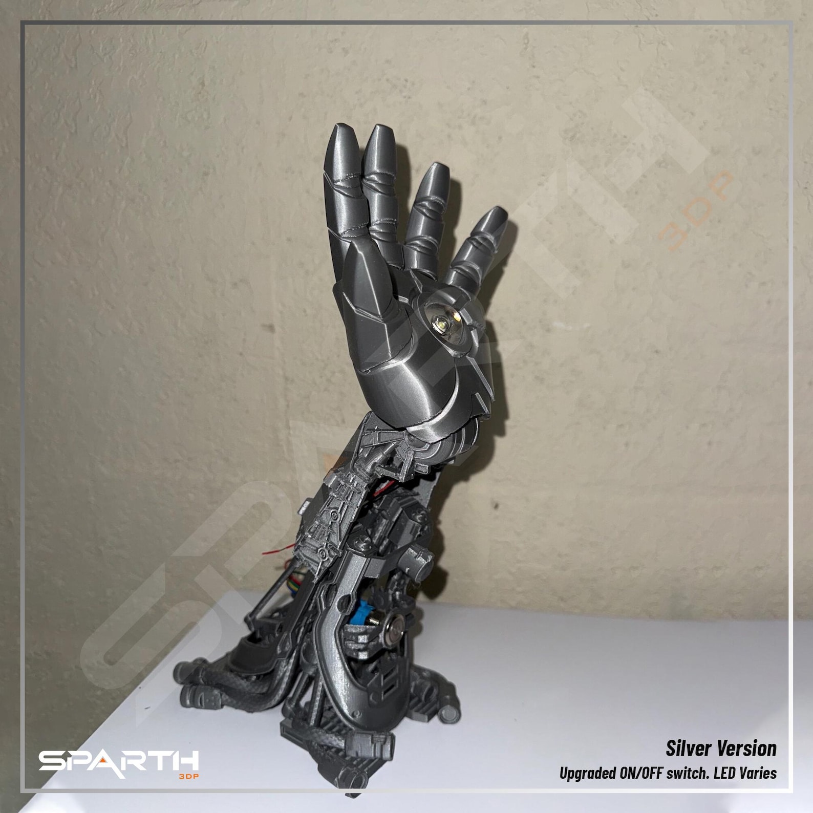 Iron Man Arm Gauntlet Display | Red Silver 3D Print, Mechanical Detail ...