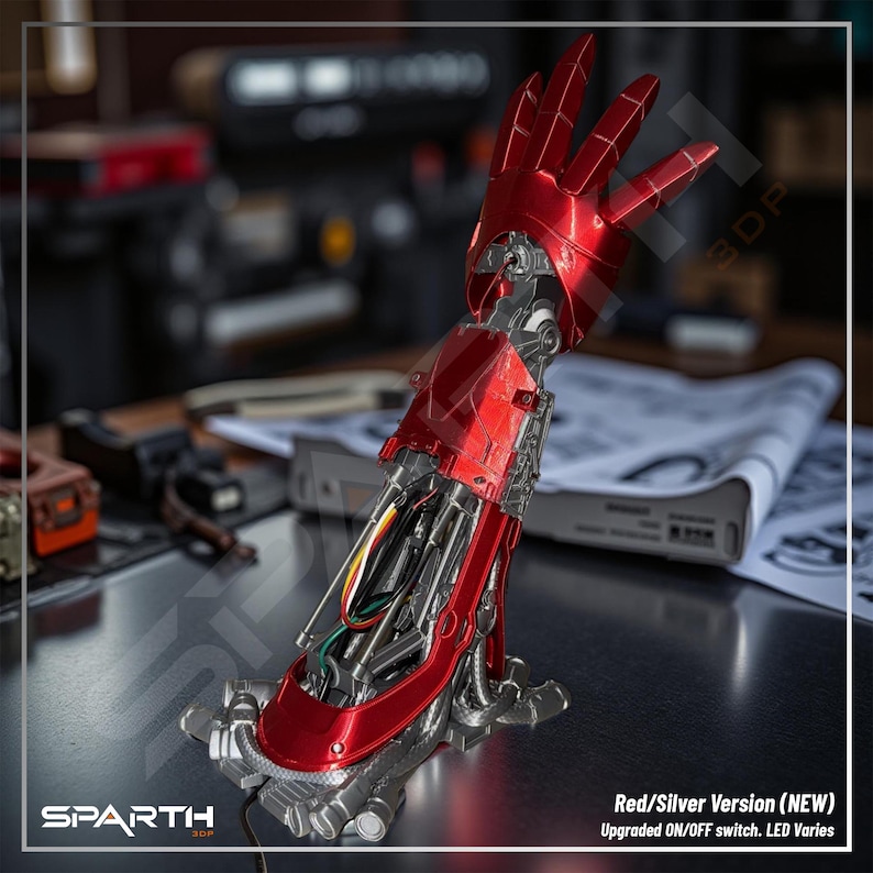 Iron Man Arm Gauntlet Display Stand | Detail Accurate, Made to Order, Movie Gift Idea - Etsy