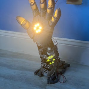 Iron Man Gauntlet Desk Lamp W/ LED Kit Articulated 3D Printed Statue ...