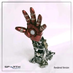 Iron Man Gauntlet Desk Lamp W/ LED Kit Articulated 3D Printed Statue ...