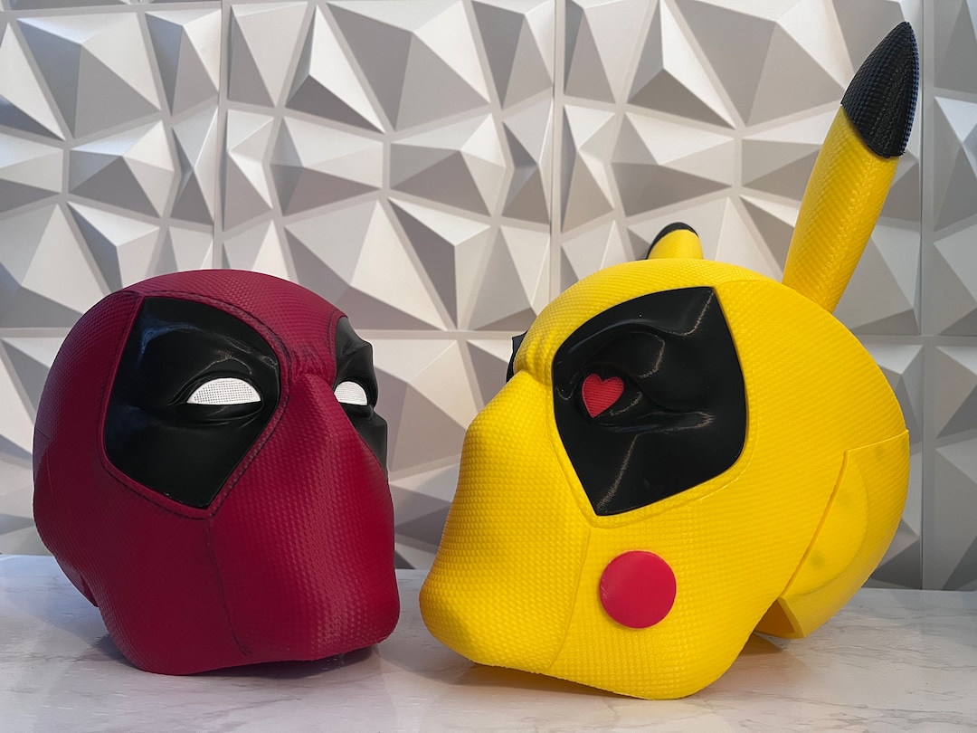 3D Printed Deadpool Pikachu Wearable Helmet, Cosplay Mask Prop - Etsy
