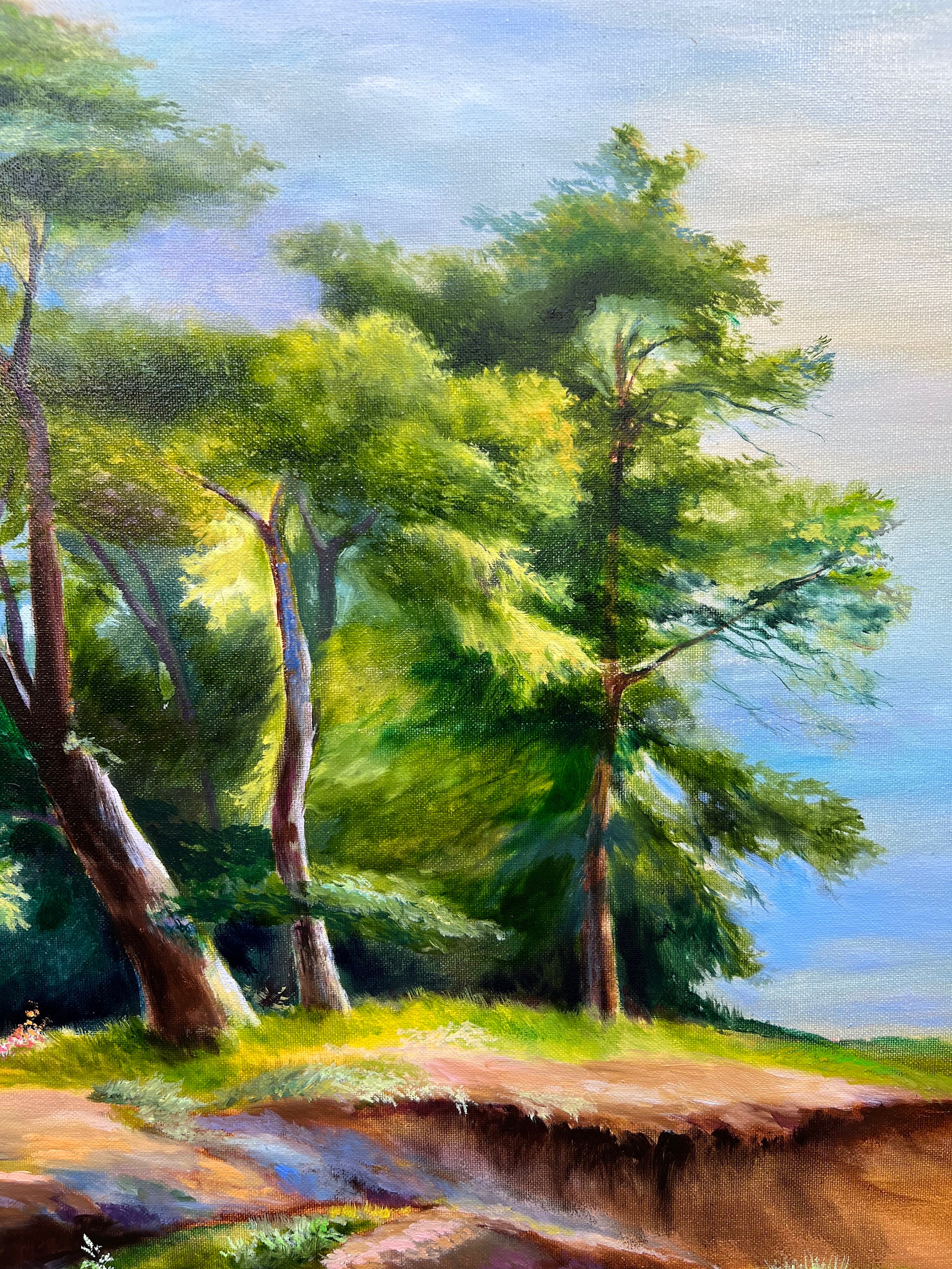 Trees Painting Oak Tree Painting Large Green Sunny - Etsy