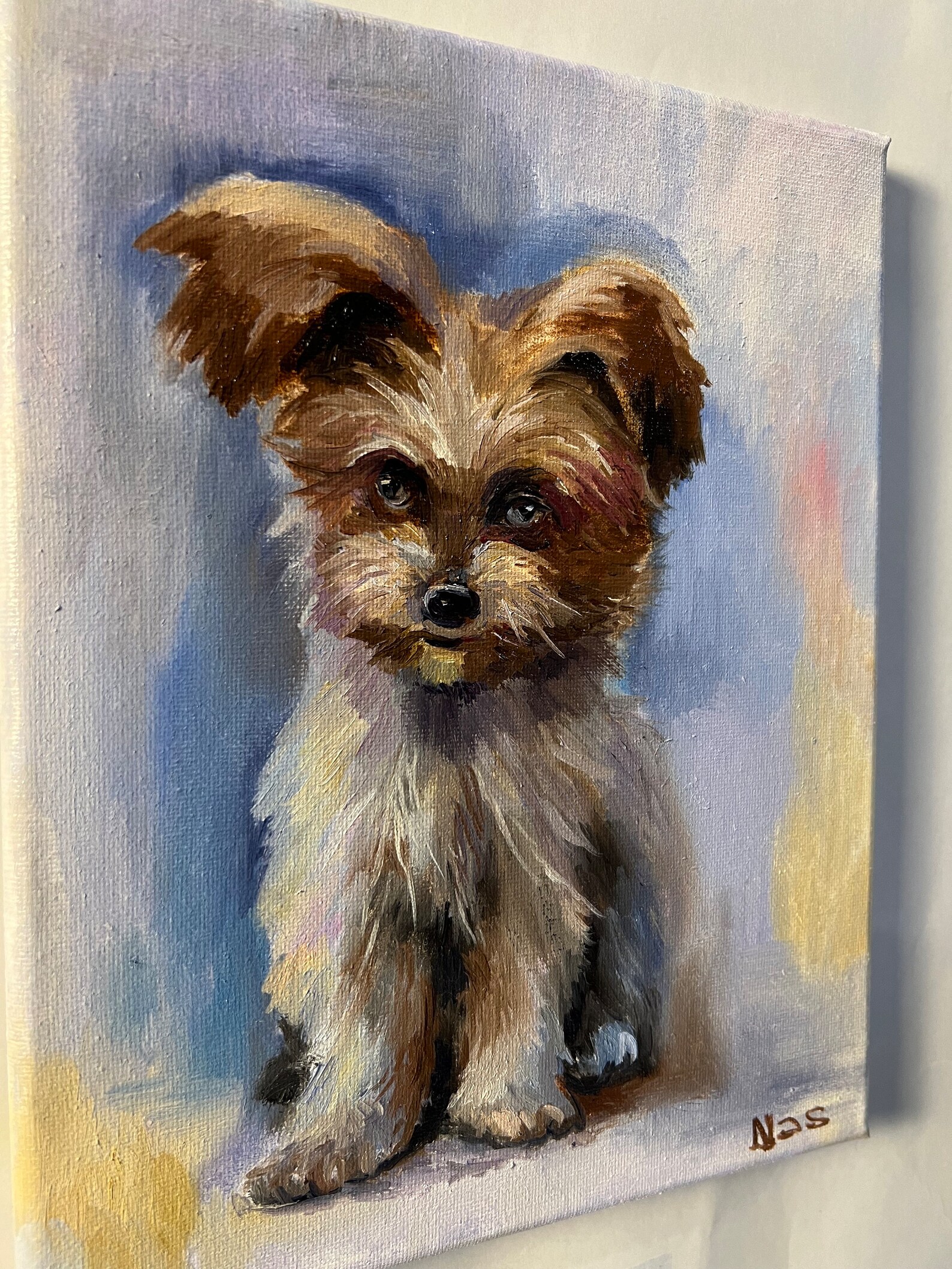 Dog Portrait , 8x10 Inches, Cute Dog Painting , Cute Little Dog ...