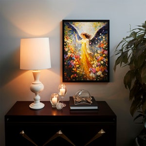 Angel Print, Christian Painting, Angel Art, Music in Heaven With ...