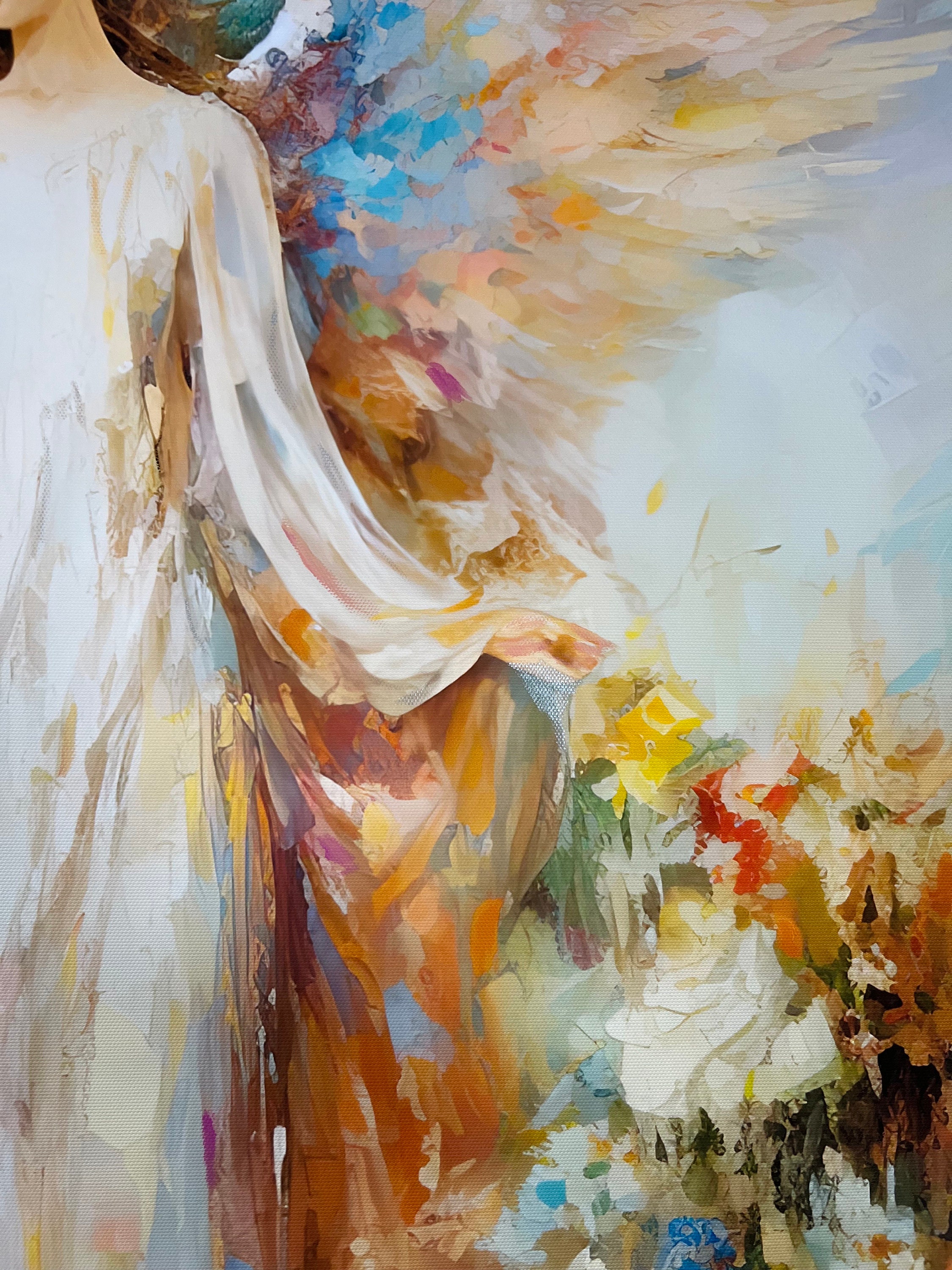 Angel Print, Christian Painting, Angel Art, Music in Heaven With ...