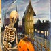 Skeleton Portrait, 16x20 Inches, Halloween Decor, Home Gift, Original ...