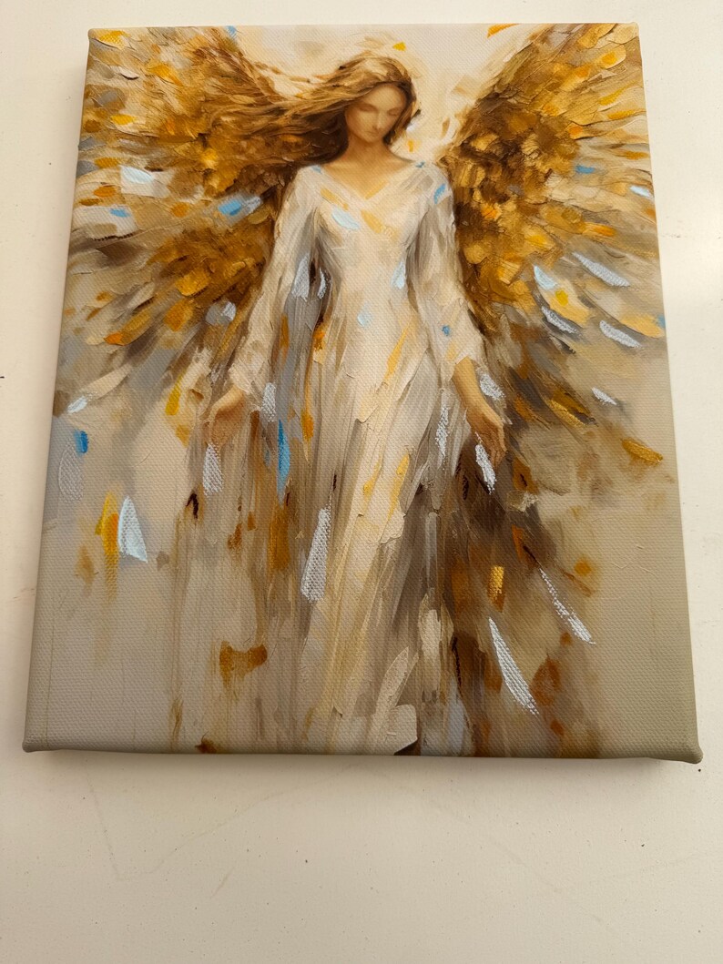 Angel Canvas Print, Angel Music in Heaven With Heavenly Light Wall Art ...