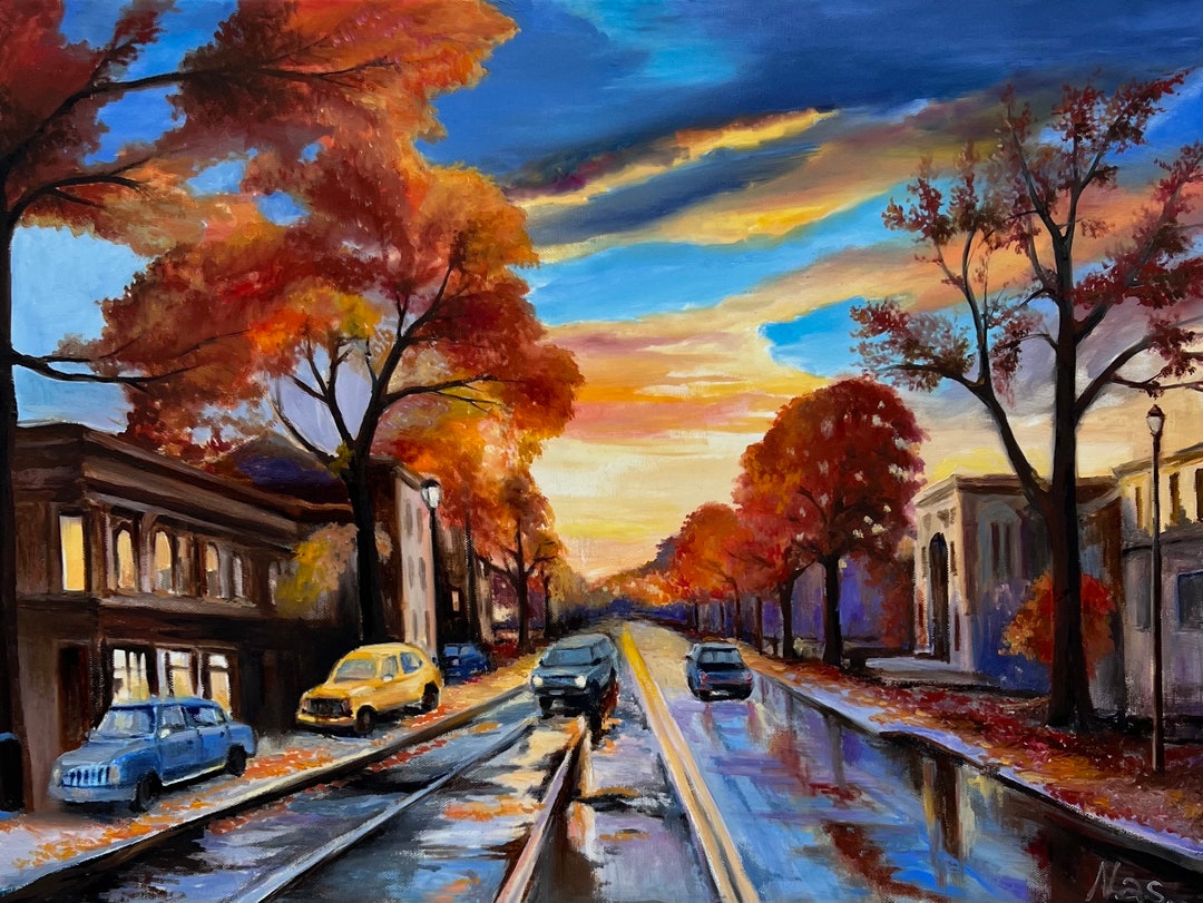 Retro Cars Painting,18x24 Inch, Original Painting Oil, Home Gift ...