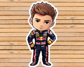 Max Verstappen Red Bull F1 Cute Kawaii Sticker Kiss-cut - Etsy