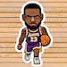 Lebron James Sticker, King James Dribbling a Basketball Decal, Kiss-cut ...