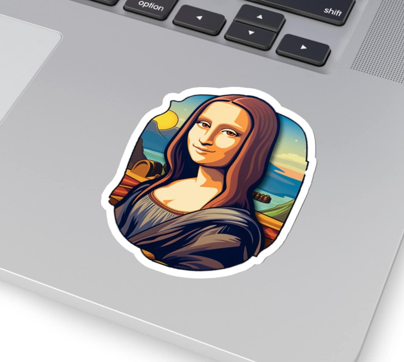 Mona Lisa Leonardo Da Vinci Art Sticker, Kisscut Vinyl Decal, Perfect ...