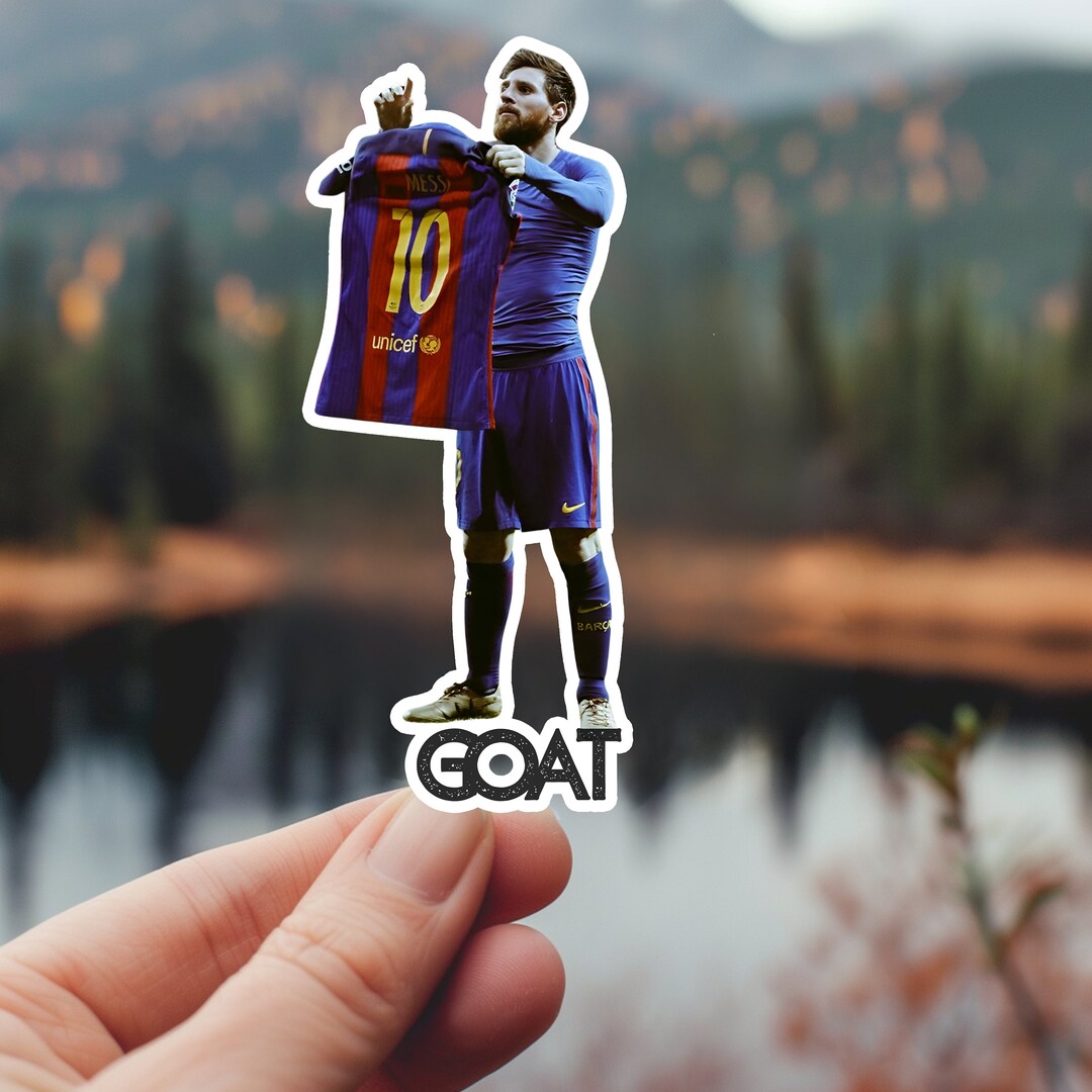 Leo Messi FC Barcelona GOAT Sticker, Inter Miami Soccer Player Decal ...