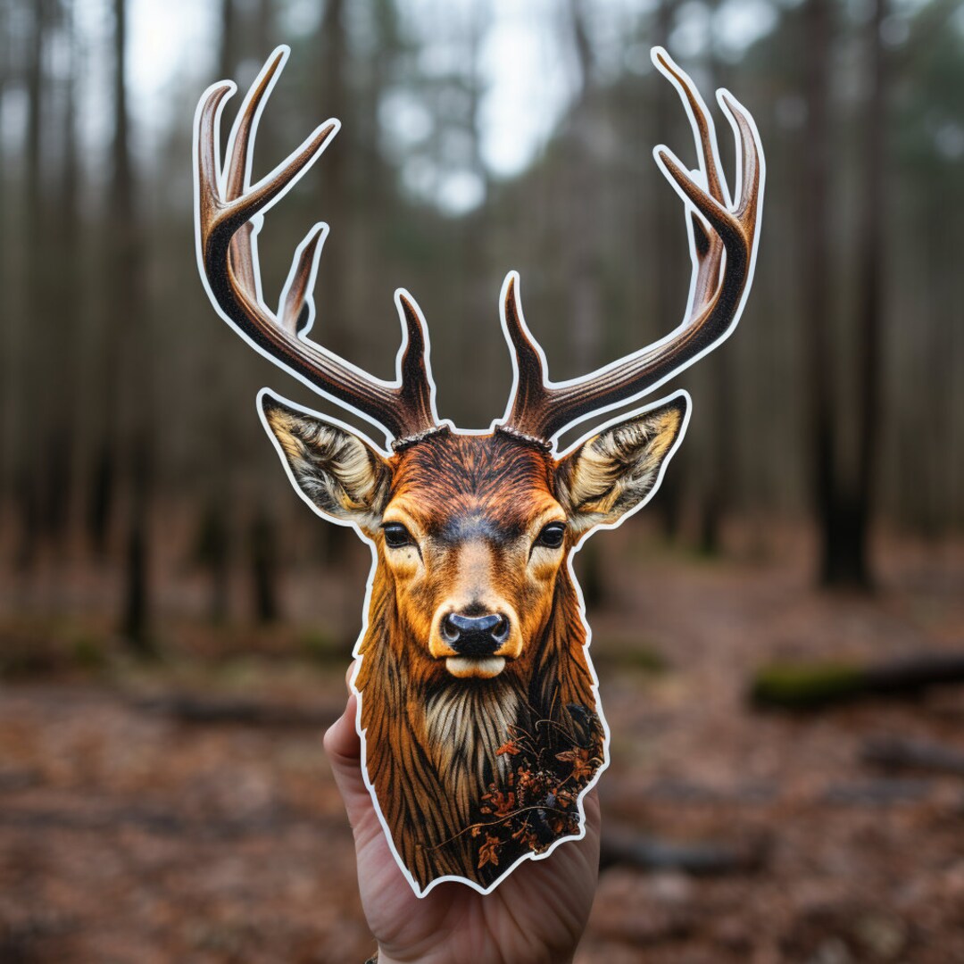 Deer Vynil Sticker for Wild Animal Lovers, Sticker Gift for Hunters ...