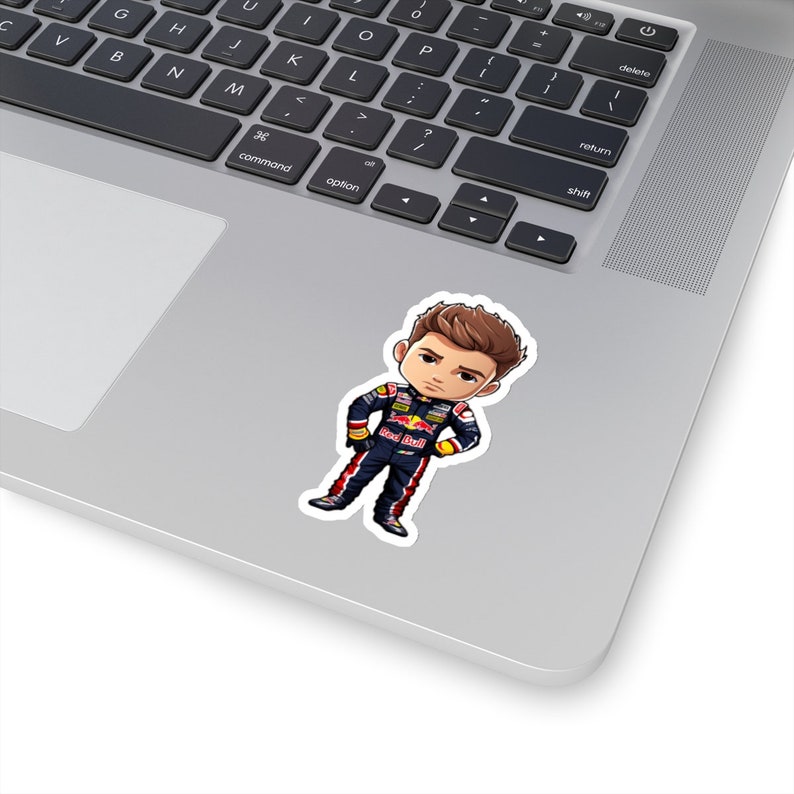 Max Verstappen Red Bull F1 Cute Kawaii Sticker, Kiss-cut Graphic Vinyl ...