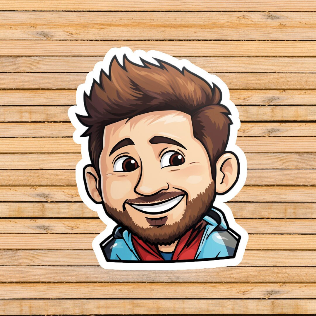 Lionel Messi Kawaii Sticker, Argentina Legend Decal, Kiss-cut Graphic ...