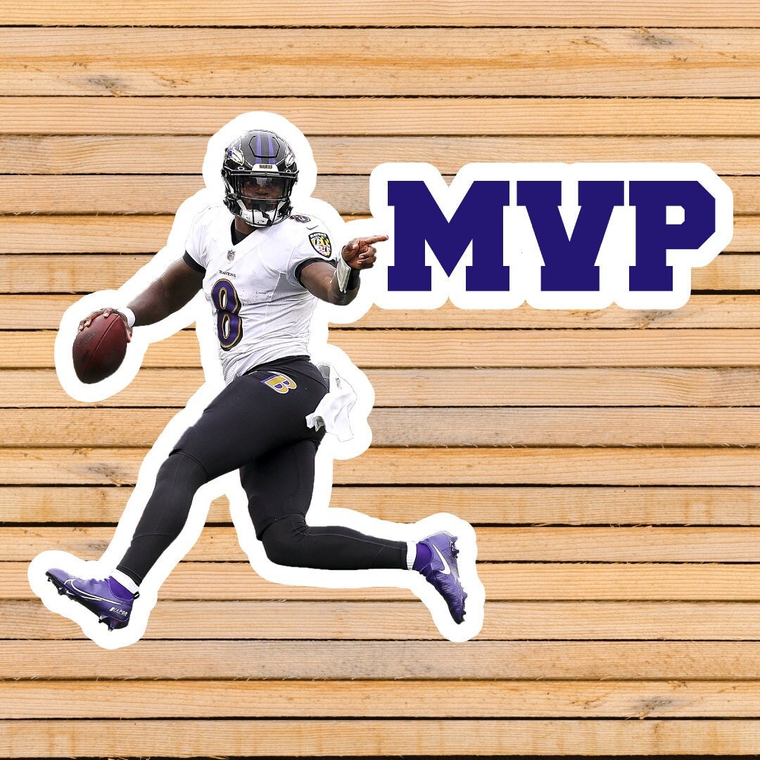 Lamar Jackson Pointing at MVP Sticker, Kiss-cut Graphic Vinyl Label ...