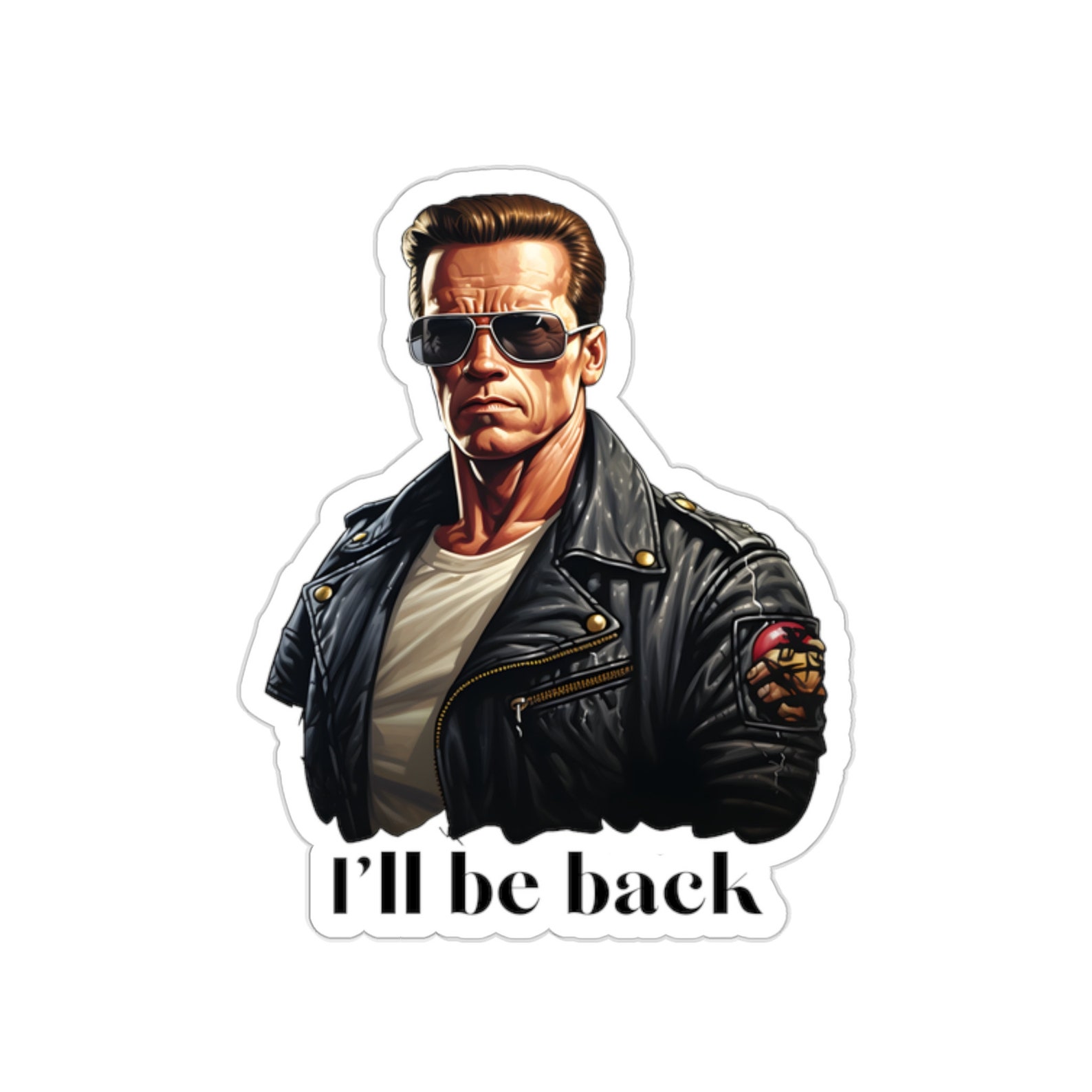 I'll Be Back Sticker, Terminator Quote Sticker, Arnold Schwarzeneger ...