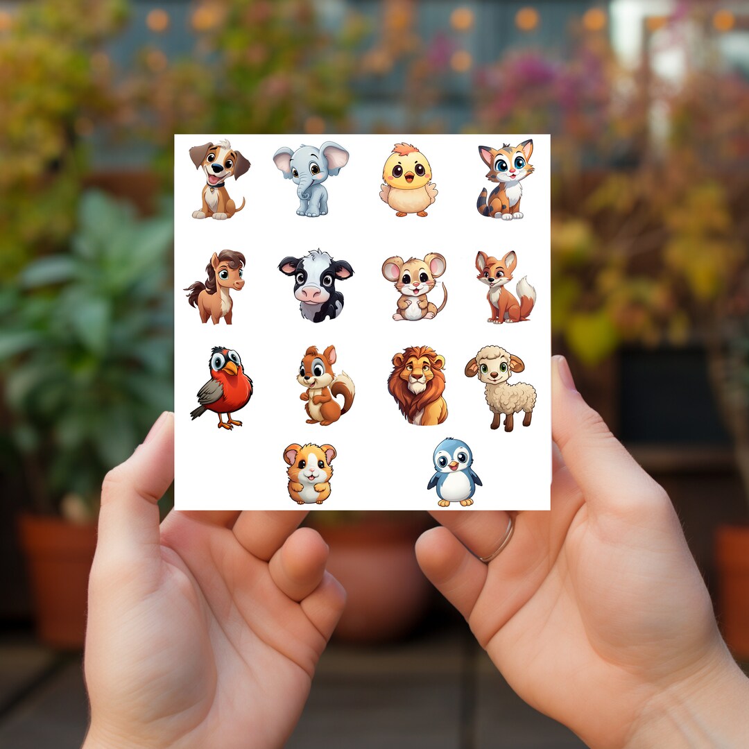 Cute Animals Set Digital Png, Animal Set Pdf - Etsy