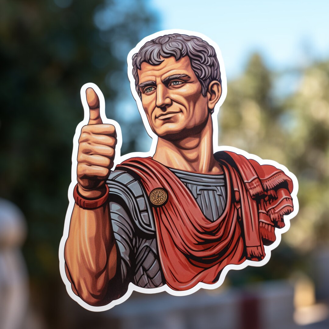 Caesar Thumbs up Sticker - Etsy