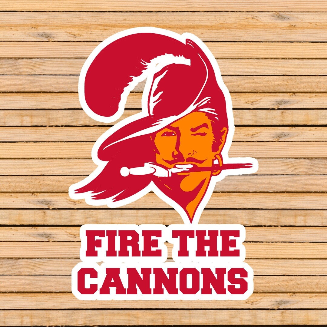 Fire the Cannons, Tampa Bay Buccaneers Sticker, Bucs Retro Logo Decal ...