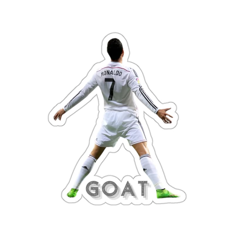 CR7 Siu Celebration Real Madrid Sticker, Cristiano Ronaldo Kisscut ...