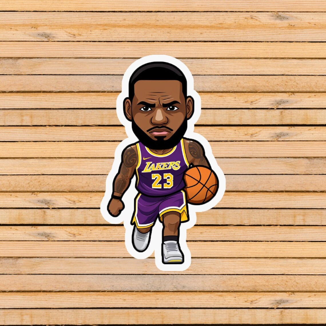 Lebron James Sticker King James Dribbling a Basketball Decal - Etsy