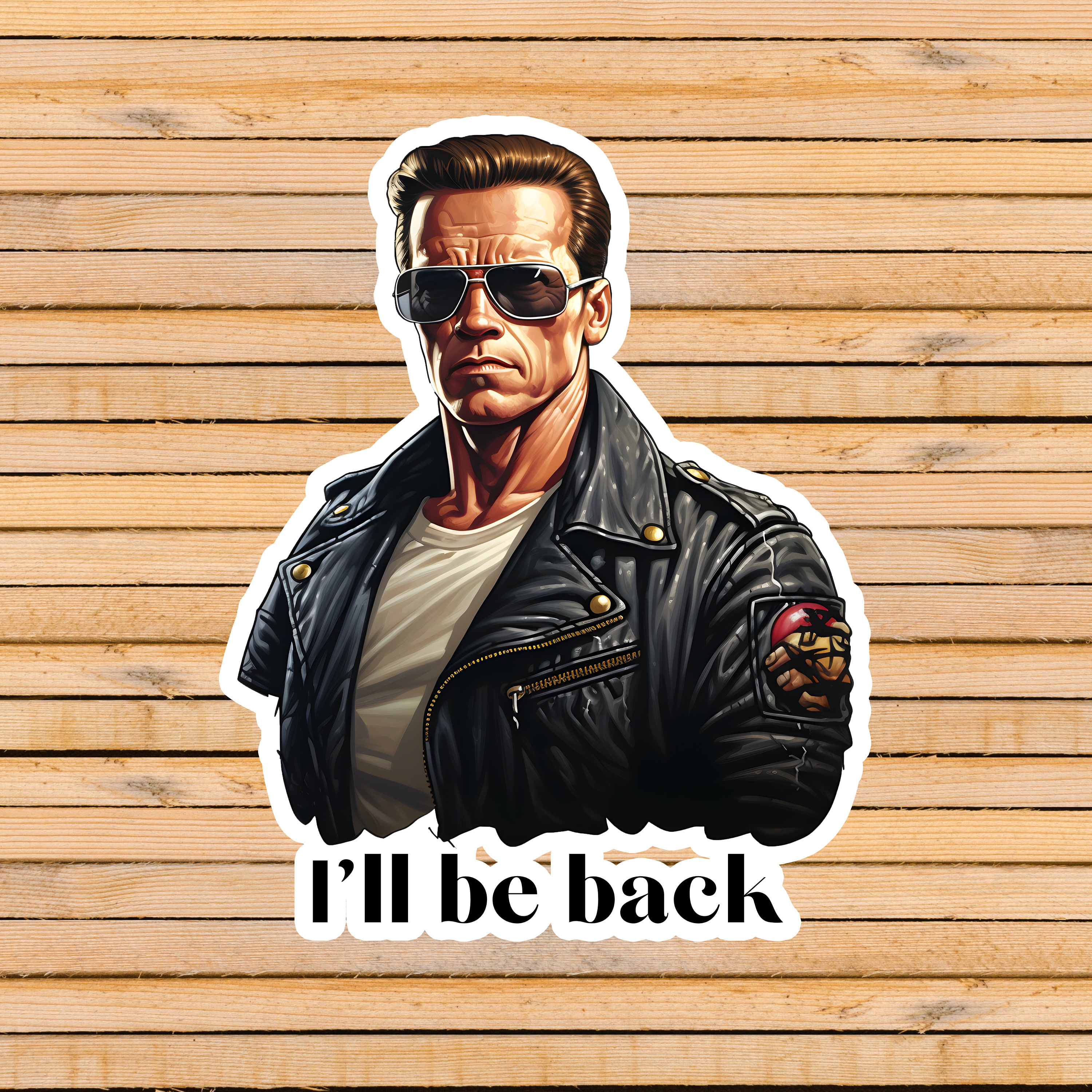 I'll Be Back Sticker, Terminator Quote Sticker, Arnold Schwarzeneger ...
