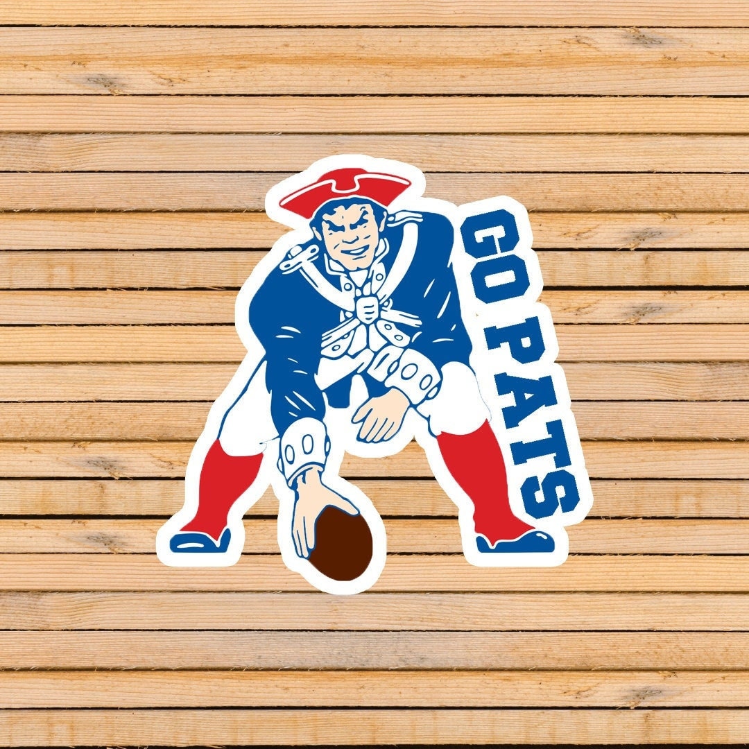 Go Pats New England Patriots Sticker, Patriots Country Retro - Vintage ...