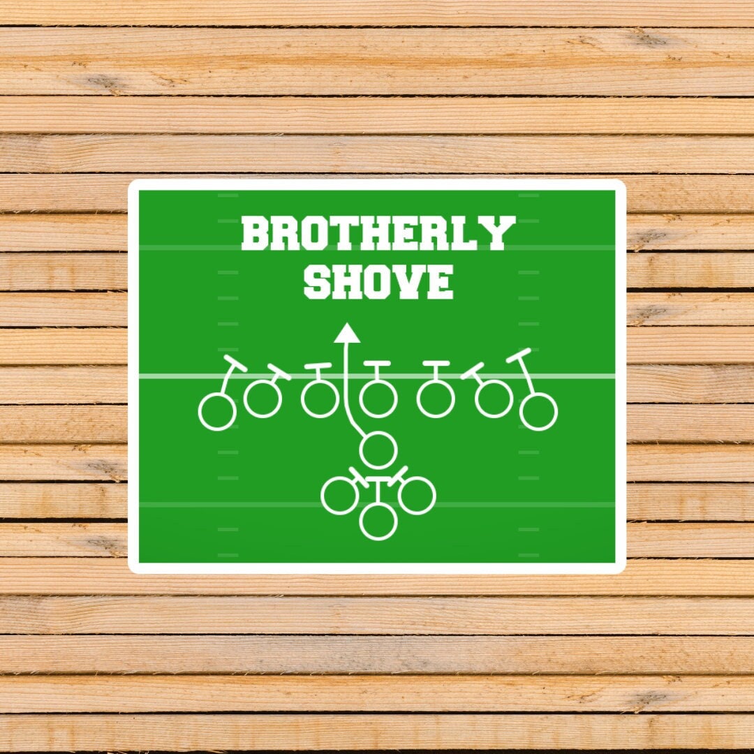 Brotherly Shove Sticker, Philadelphia Eagles, Jalen Hurts and Jason ...