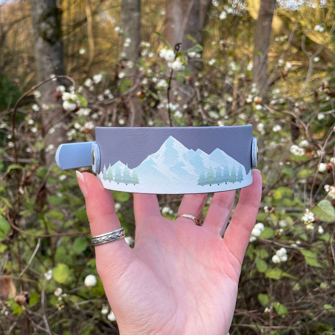 Snowy Mountain Biothane 'fishtail' Collar // Choose Your Colour ...