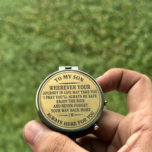 Engraved Brass Compass Gift to My Son/nautical Gift for Son From Dad ...