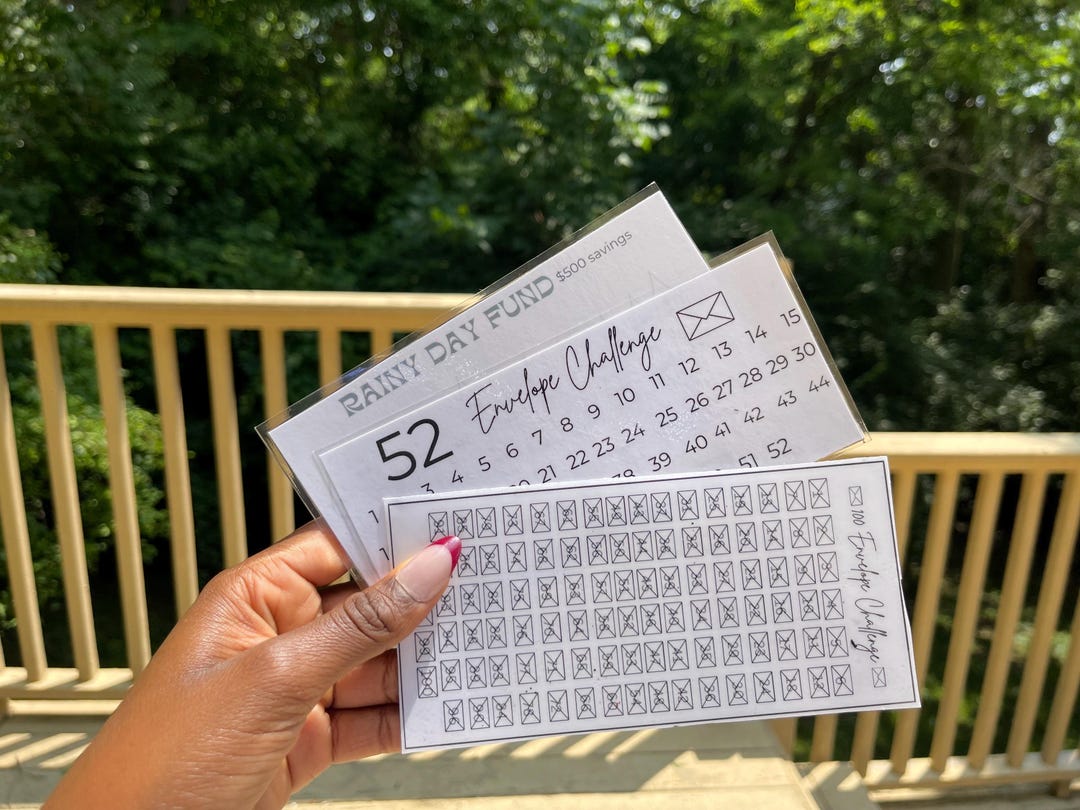 52 Week and 100 Envelope Savings Challenge - Etsy
