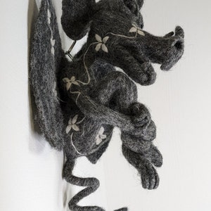Pretty Grotesque/gargoyle Needle Felted Wall Hanging - Etsy