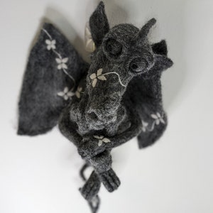 Pretty Grotesque/gargoyle Needle Felted Wall Hanging - Etsy