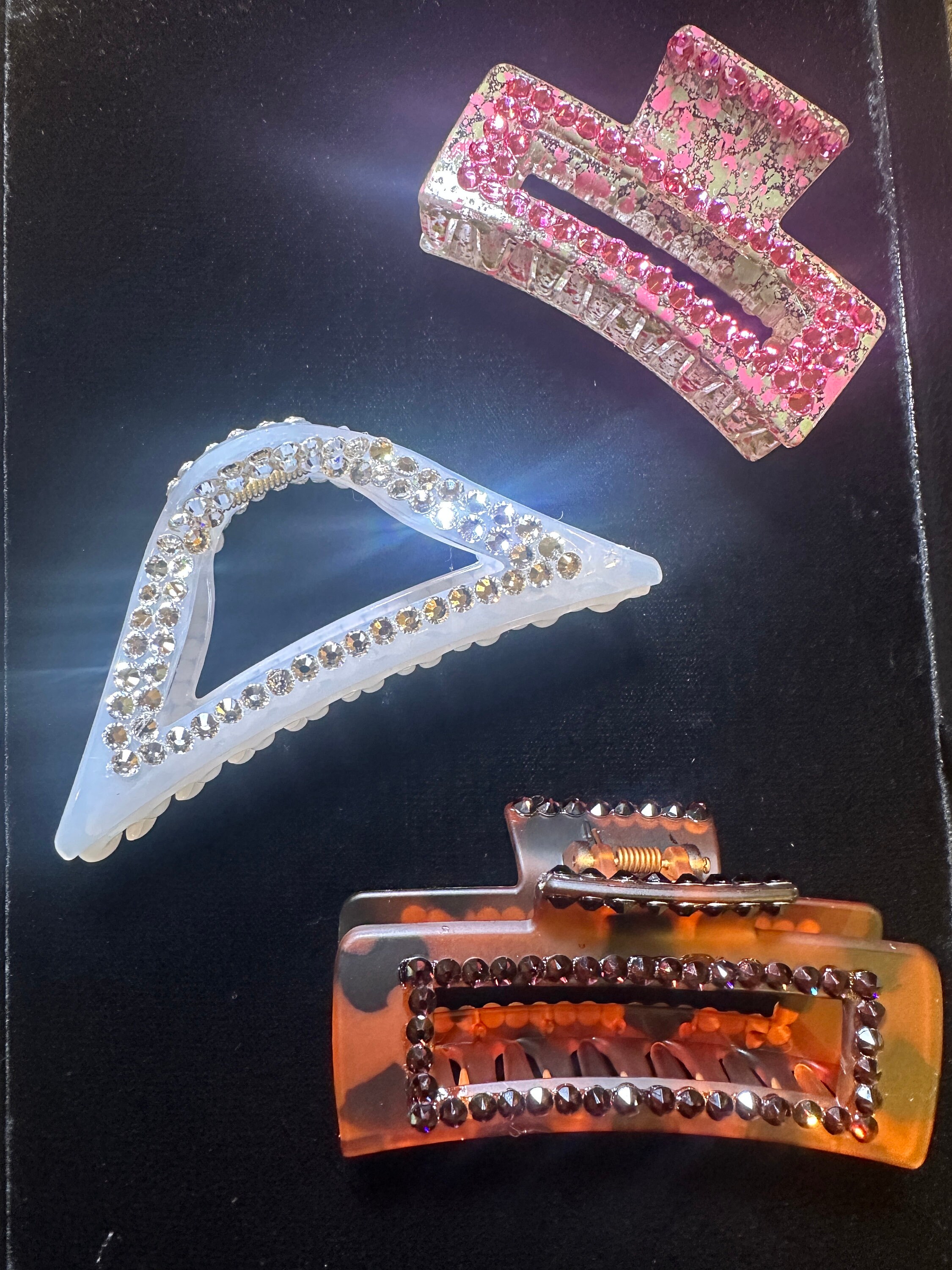 Gorgeous Large Clear Jaw Clip With Genuine Swarovski Crystals Bedazzled ...