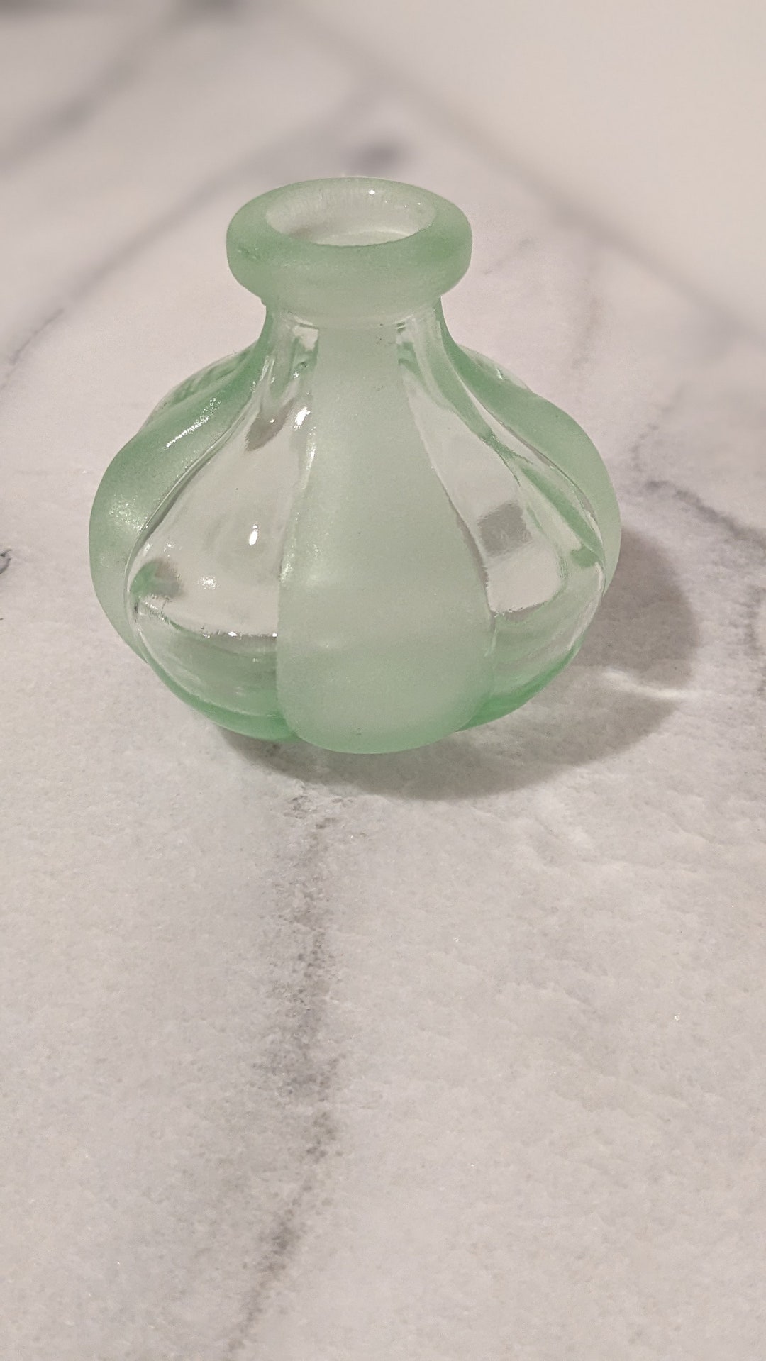 Light Green Glass Bud Vase Green Frosted Glassbud Vase - Etsy