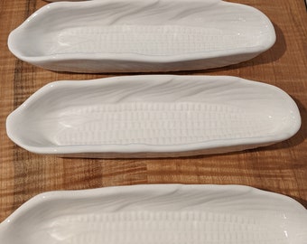 Vintage Indiana Glass Set of 4 Corn on the Cob Holders Pressed Glass ...