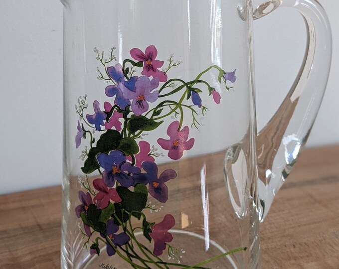 Vintage Avon Wild Violets Pitcher, Vintage Avon Pitcher, Floral Pitcher ...