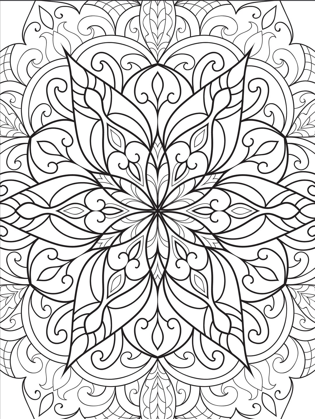 50 Mandalas Coloring Pages for Teens and Adults Mandala - Etsy