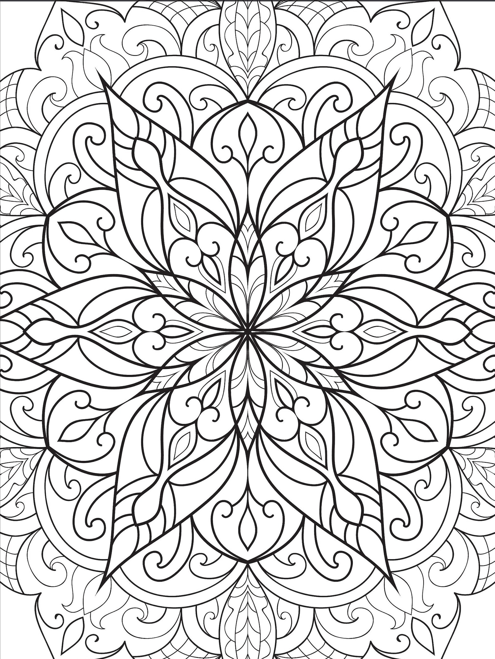 50 Mandalas Dibujos para Colorear para Adolescentes y Adultos Mandala ...
