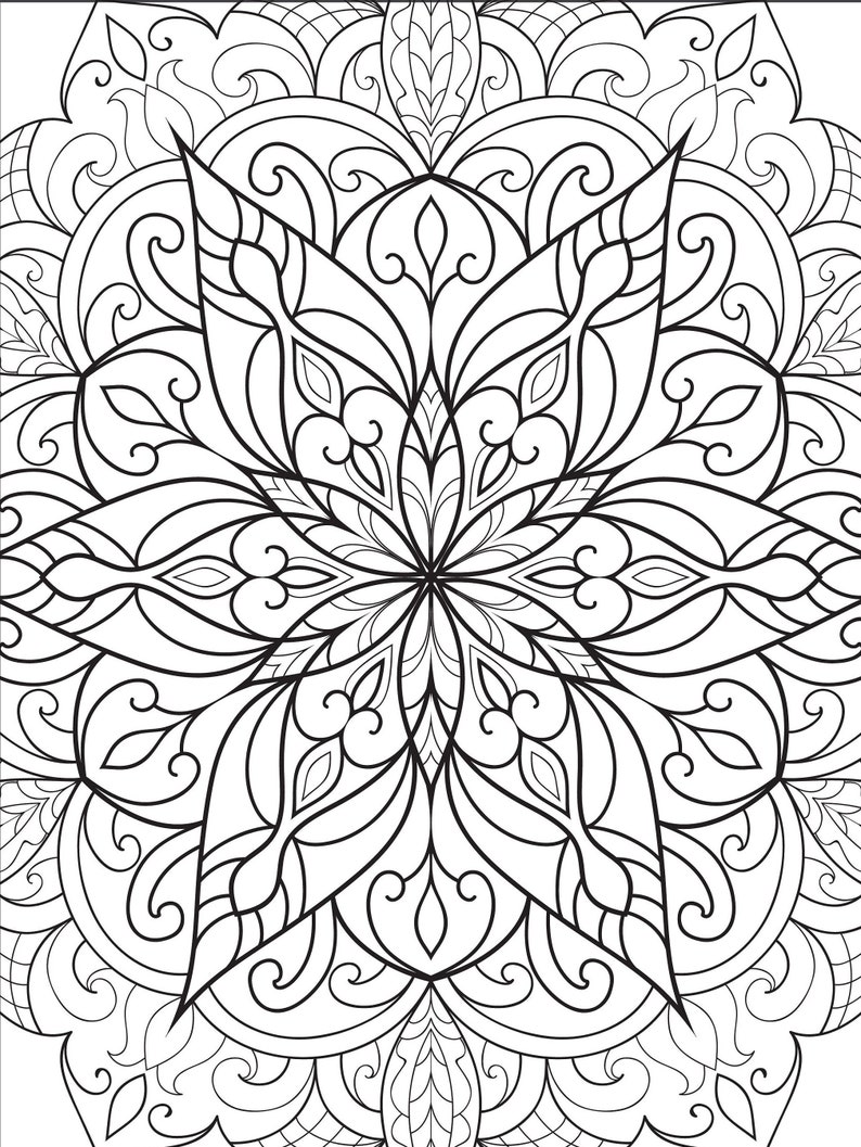50 Mandalas Coloring Pages for Teens and Adults Mandala Coloring ...