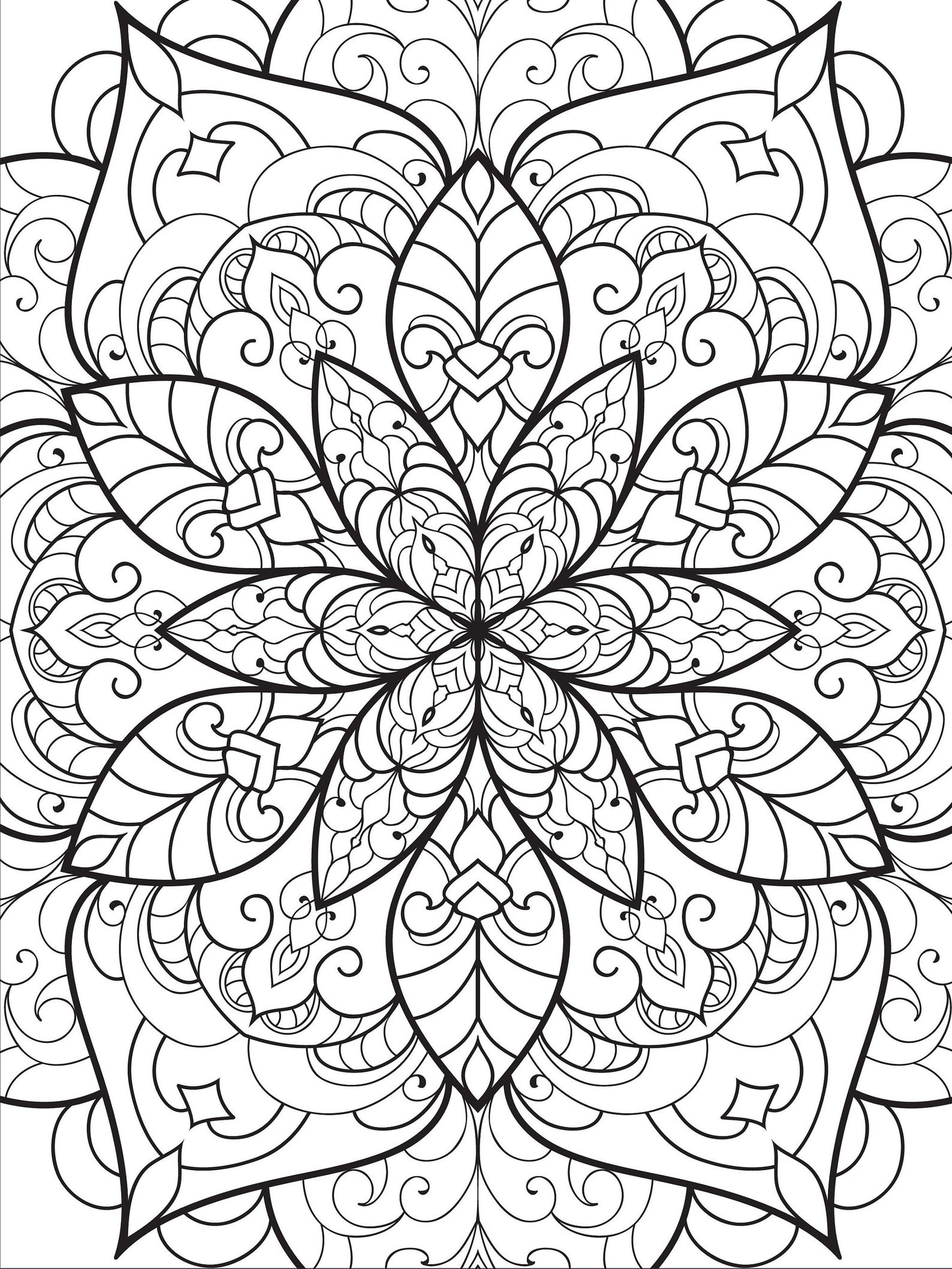 50 Mandalas Coloring Pages for Teens and Adults - Mandala Coloring ...