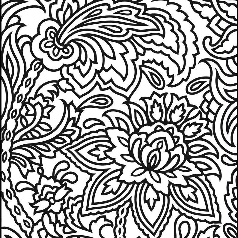 1000+ Unique Adult and Teen Coloring Pages - Instant Download Pdfs for ...
