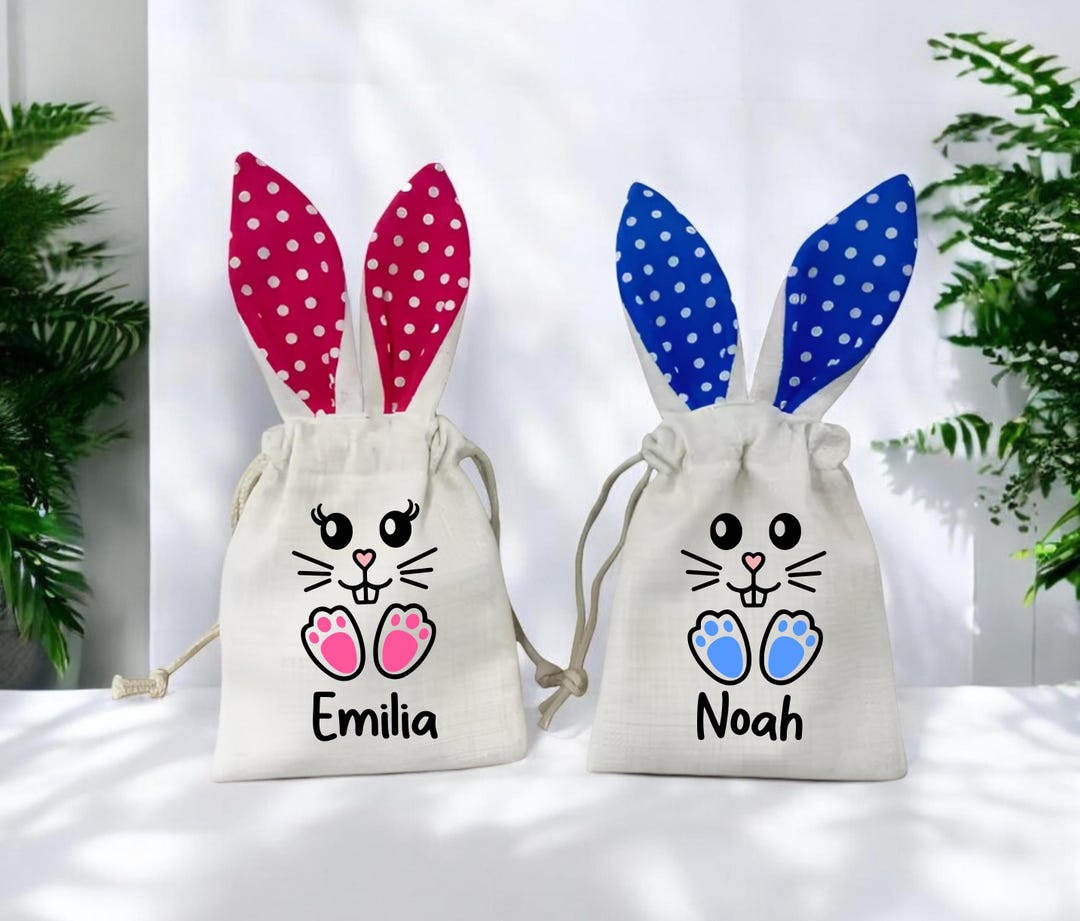 Personalized Easter Bag With Bunny Ears - Sweet Gift for Children ...