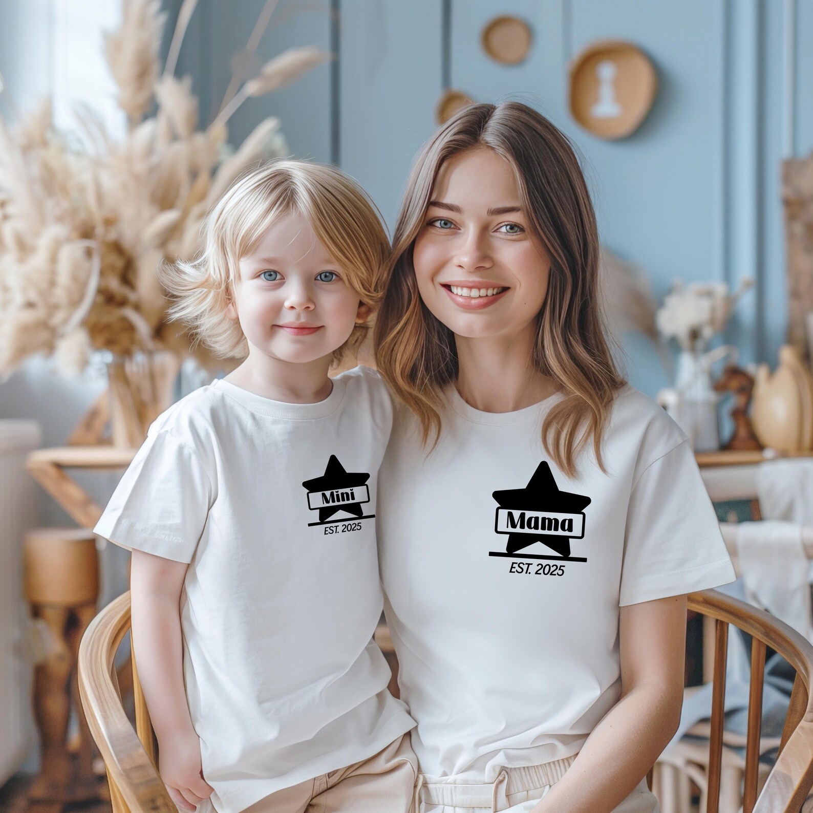 Personalized Family T-shirt Set - Stars With Name & Year of Birth. Dad ...