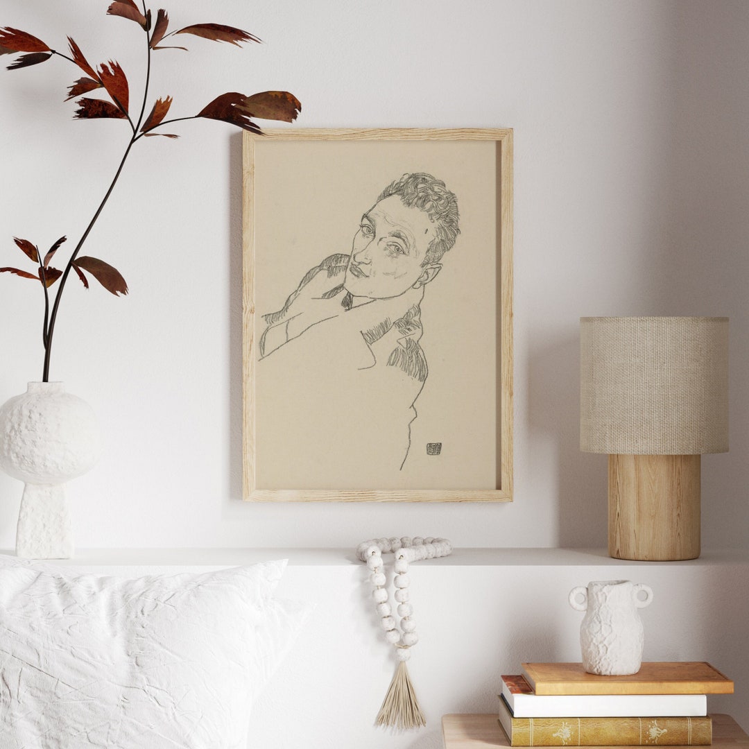 Egon Schiele Karl Grunwald Sketch Print Vintage Poster Modern Art ...