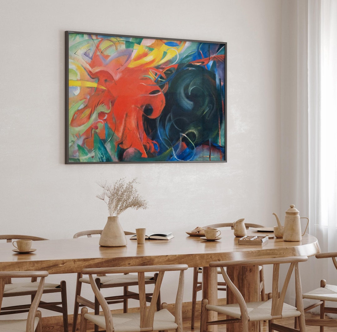 Fighting Form by Franz Marc, Expressionism Wall Art, Home Decor ...
