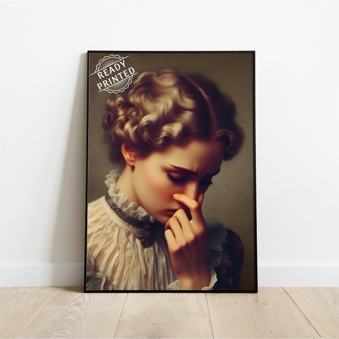 READY PRINTED Vintage Altered Funny Bathroom Wall Art Decor Oil ...